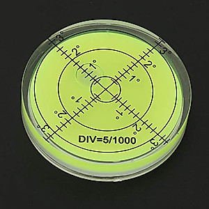 Level Bubble, 60mm Diameter High Precision Bullseye Bubble Spirit Level Horizontal Bubble Cardan Level with Scale for Tripod, Phonograph, Turntable