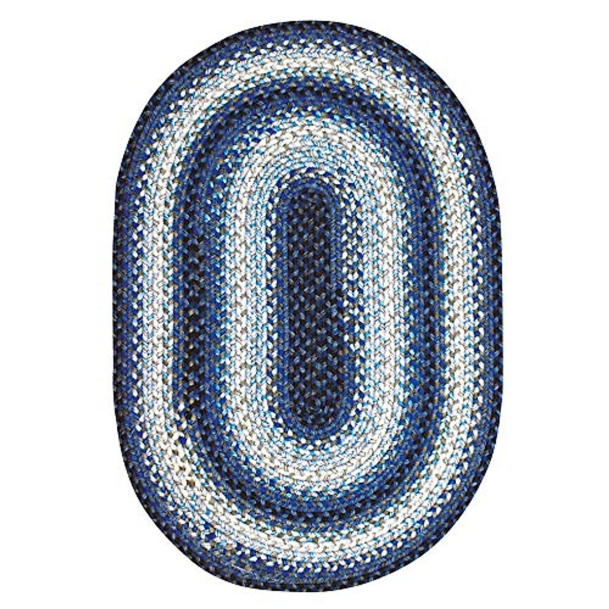 Ultra Durable Braided Rug 4' x 6'/Oval/Blue