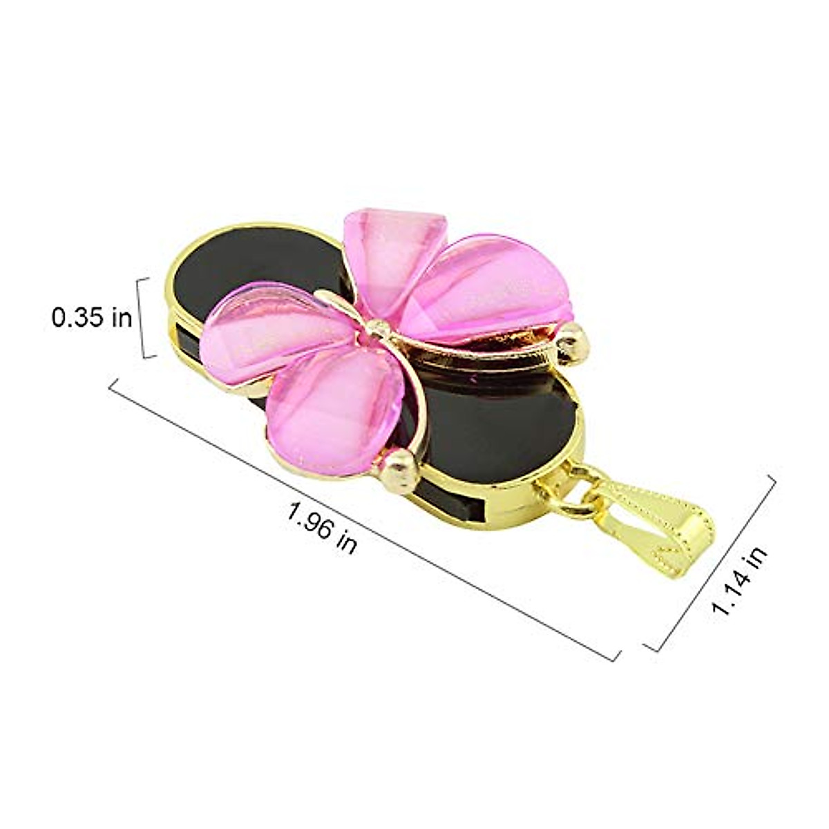 3C Light 16GB 2.0 USB Flash Drive Crystal Butterfly Shape Jewelry USB Flash Disk Jump Drive Thumb Drive Pen Drive with Necklace Memory Stick Data Storage Gift (16 GB, Purple)