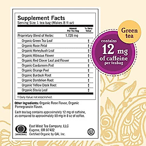 Yogi Tea Soothing Rose Hibiscus Skin DeTox Tea - 16 Tea Bags per Pack (4 Packs) - Organic DeTox Tea to Support Skin Health - Includes Green Tea Leaf, Rose Petal, Honeybush Leaf, Hibiscus & More