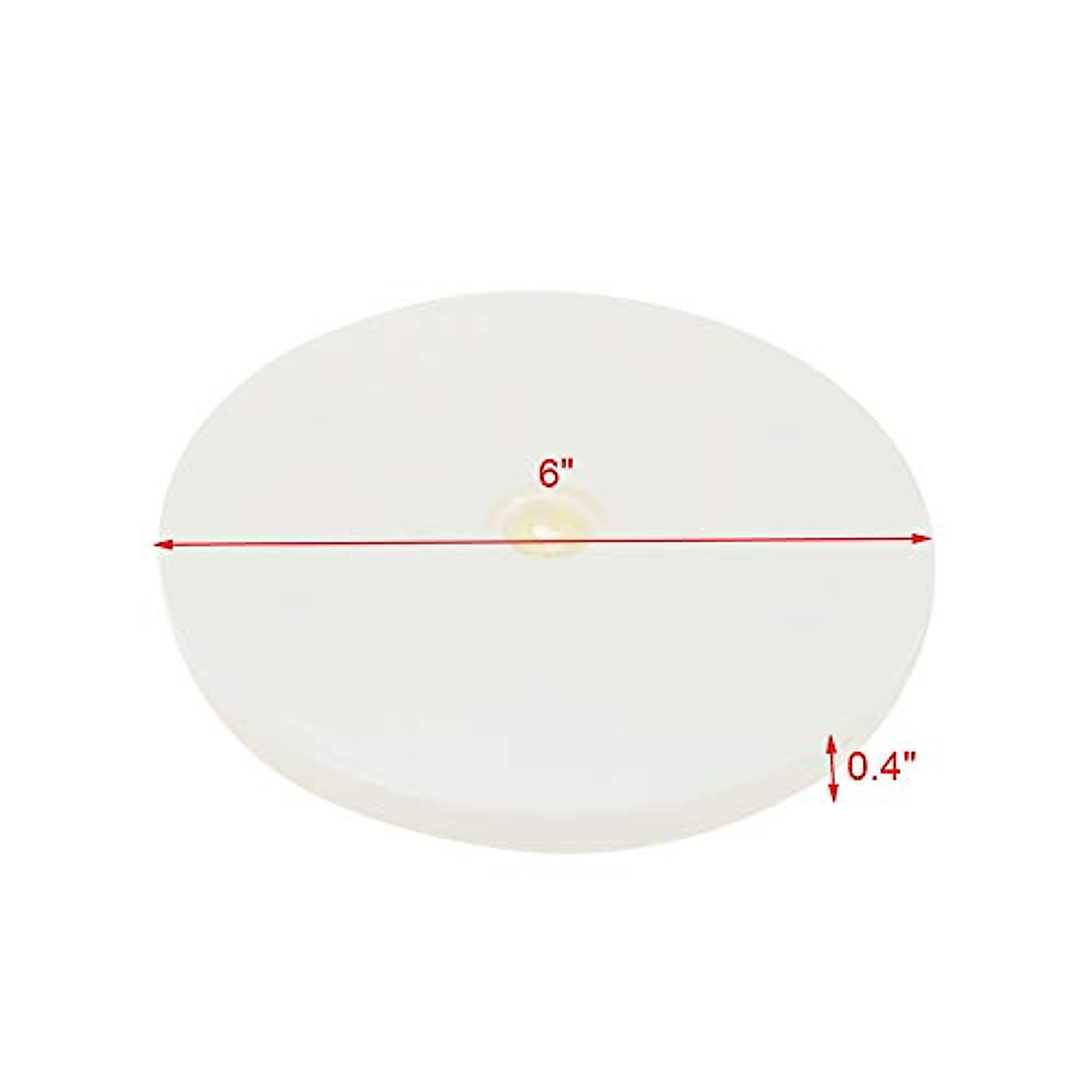 Geesatis 2 Pcs Acrylic Lazy Susan 6 inch Round Swivel Plate Rotating Turntable, for Kitchen Spice Rack Table Turntable Accessories, White