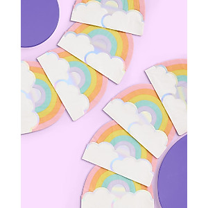 xo, Fetti Rainbow Napkins - 3-ply, 25 pcs | Happy Pastel Birthday Party Decorations, Cute Bachelorette Party, Cool Cake Plates, Unicorn Bday, Baby Shower