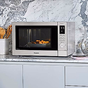 Panasonic HomeChef 4-in-1 Microwave Oven with Air Fryer, Convection Bake, FlashXpress Broiler, Inverter Microwave Technology, 1000W, 1.2 cu ft with Easy Clean Interior - NN-CD87KS (Stainless Steel)
