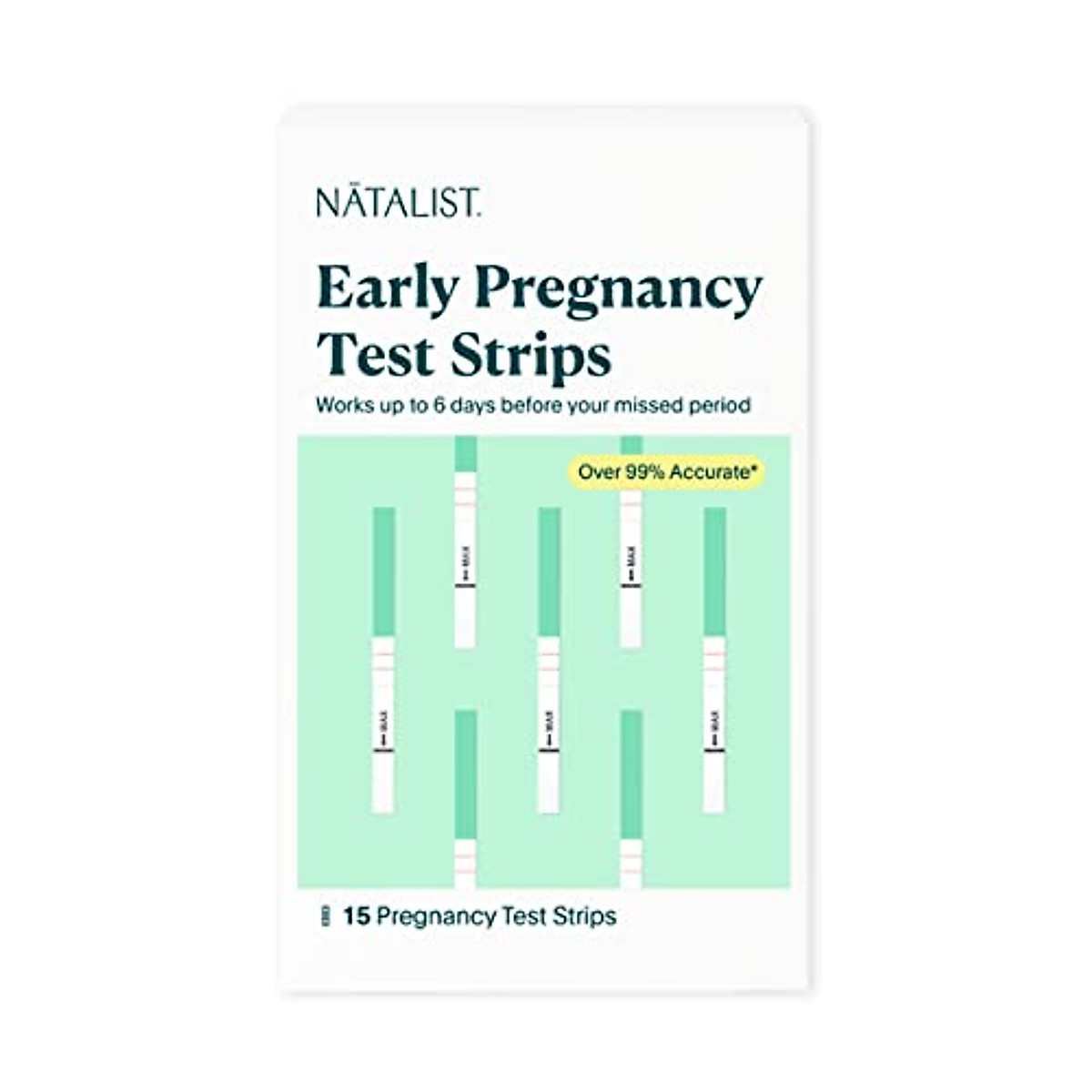 Natalist Pregnancy Test Strips Early Detection for Women Clear & Accurate Results Ease Your Mind up to 6 Days Before Missed Period - 15 Count