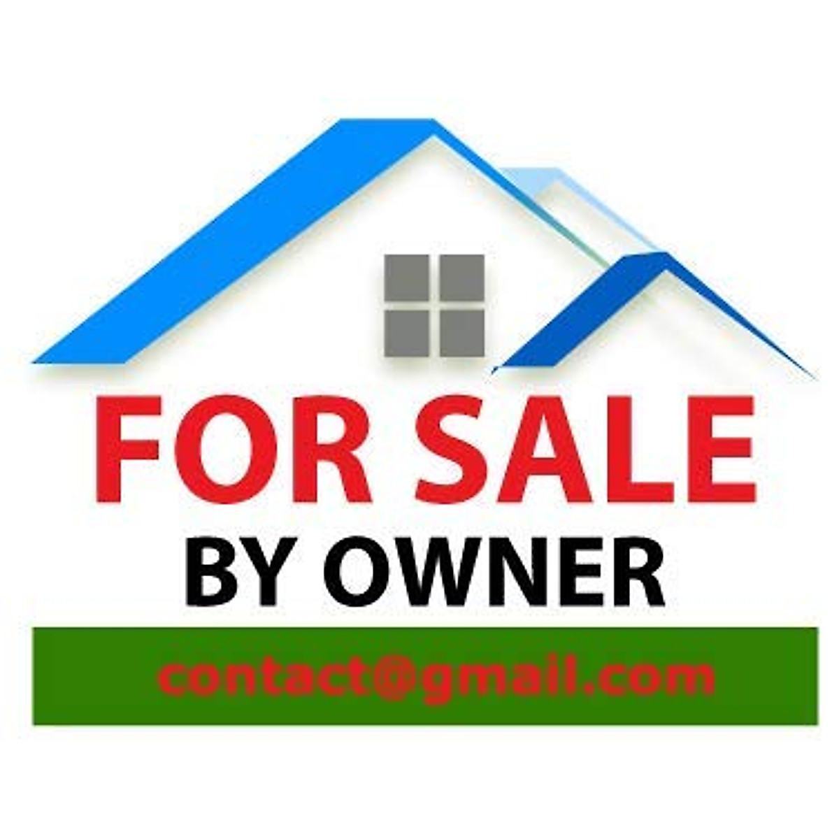 CUSTOM For Sale By Owner 18x24" Yard Sign (Outdoor, Weatherproof Corrugated Plastic) Metal Stake Included, by Moonlight4225