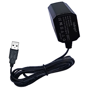 UpBright 5V AC/DC Adapter Compatible with LE Lighting Ever Lantern Rechargeable LED Searchlight Camping Lamp Detachable Flashlight 3300012 3300012-DW 3300006 3300019 5VDC Power Supply Battery Charger