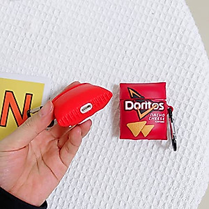 【2 Pack】 Aerymli 3D Chocolates+Tortilla Chips Case for Airpods 2nd/1st,3D Cute Kawaii Cool Unique Food Chocolates Tortilla Chips Shape Kids Girls Women Soft Case for Airpods 2nd/Airpods 1st Case