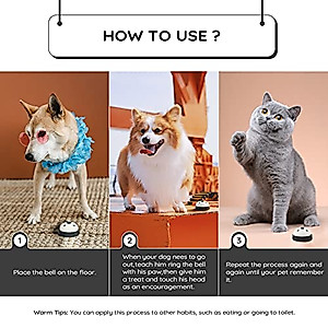 VIMOV Pet Training Bells, Set of 2 Dog Bells for Potty Training, Desk Bell for Dogs, White