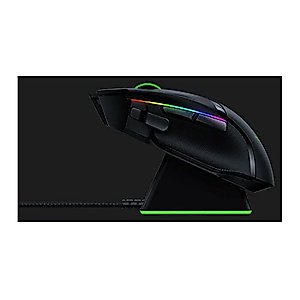 Razer Basilisk Ultimate HyperSpeed Wireless Gaming Mouse w/Charging Dock 20K DPI Optical Sensor - Chroma RGB - 11 Programmable Buttons - 100 Hr Battery - Classic Black (Renewed)