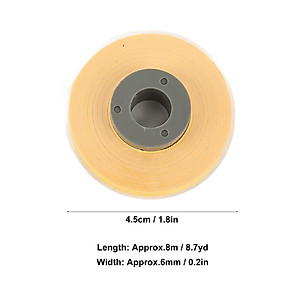 4 Rolls Label Maker Tapes, 6mm Wide 8m Long Clear Printing Self Adhesive Label Maker Tape Thermal DIY Label Paper for MAX LM 370 380 390 (Yellow)