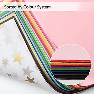 400 Sheets Tissue Paper Bulk for Gift Bags, 40 Assorted Colored Tissue Paper for Crafts, Multicolor Tissue Paper for Gift Wrapping, Small Business Packaging, Art Tissue Paper 8 x 11.5
