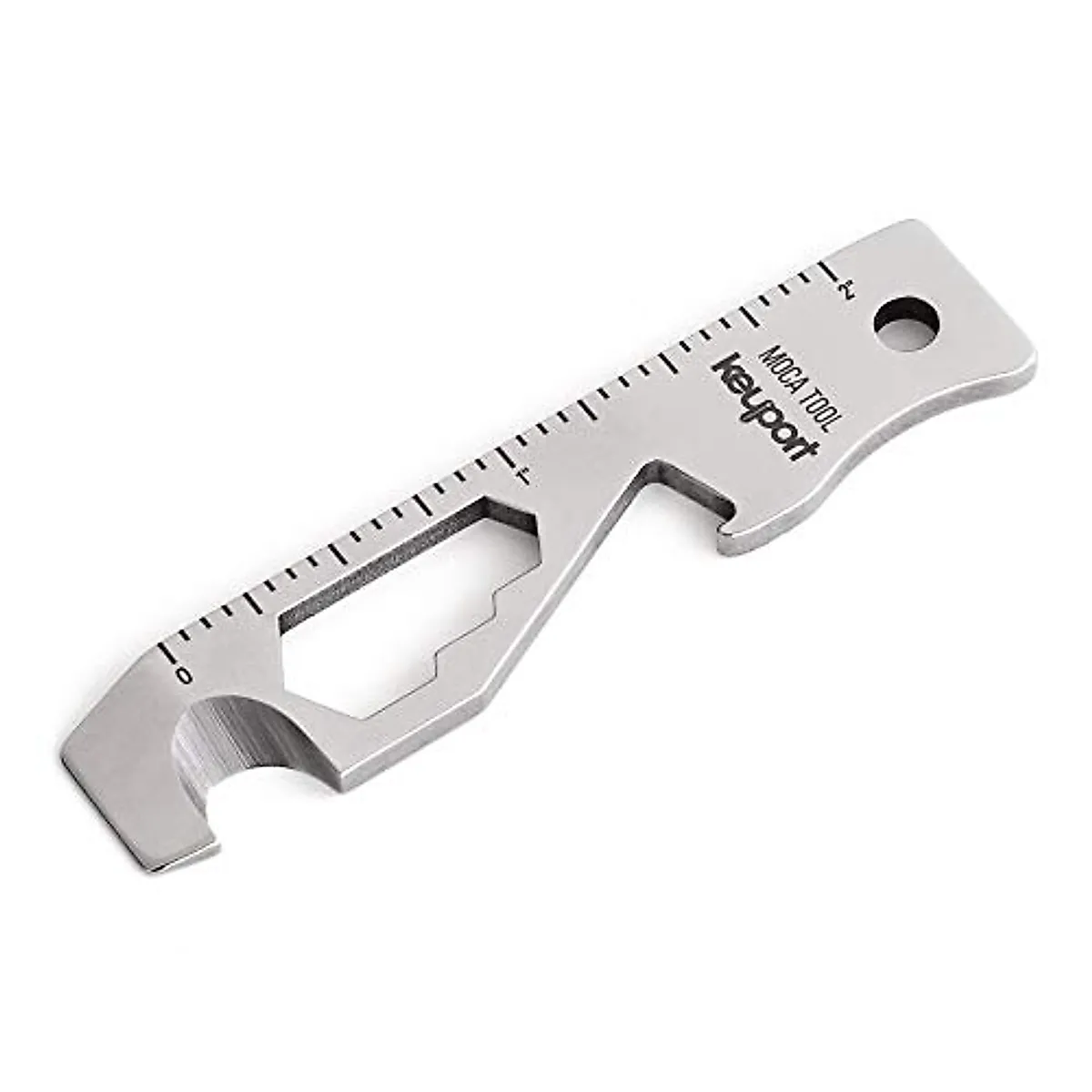 Keyport MOCA 10-in-1 Keychain Multitool | EDC Multi Tool - Prybar, Bottle Opener, Screwdriver, Box Opener, Cord Cutter & More | TSA Friendly Key Tool | Stainless Steel | Keyport Pivot Compatible