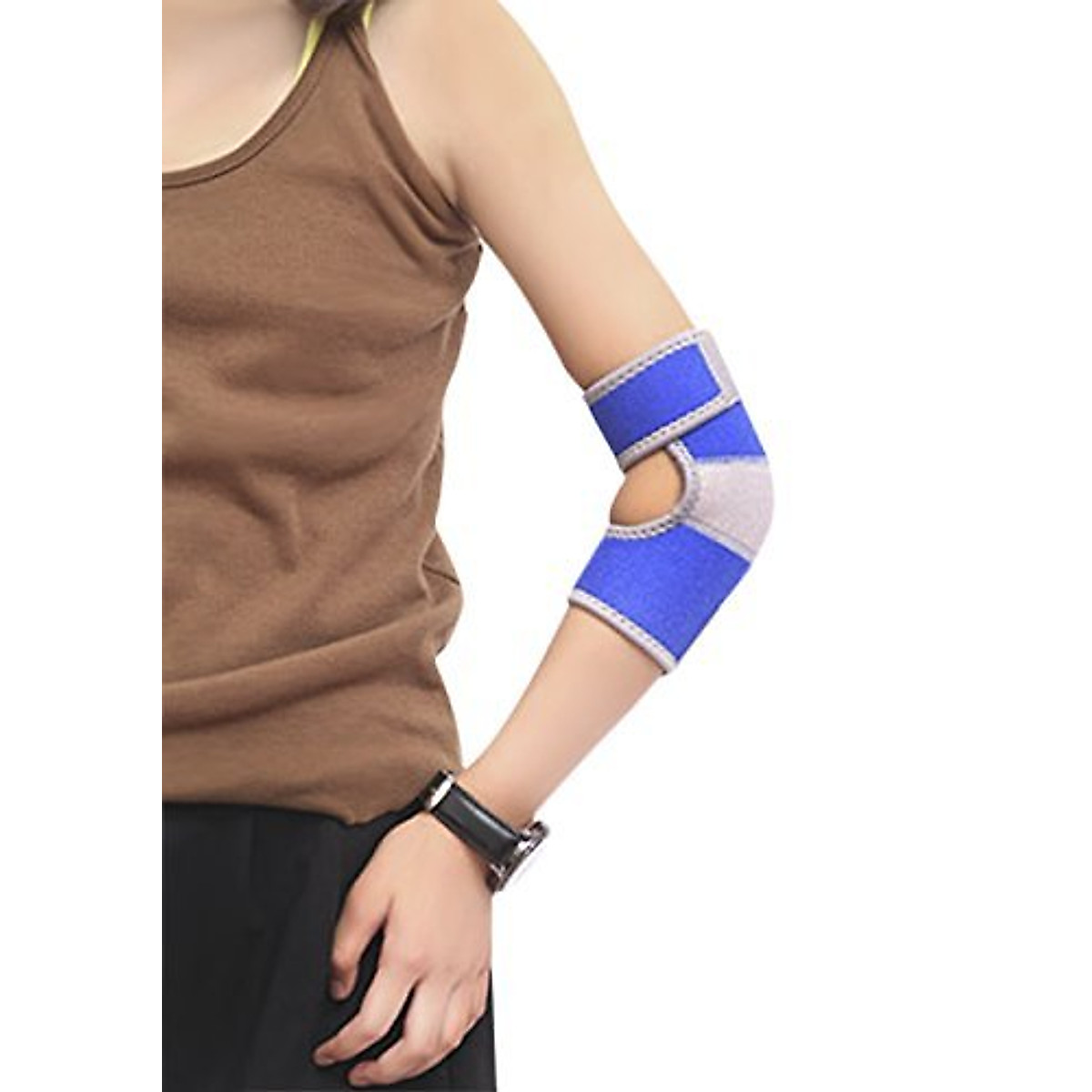 Kids Adjustable Elbow Support Brace Compression Arm Elbow Protector Pad Non-slip Sport Elbow Wrap Sleeve Arm Guard Strap Band for Arthritic Pain Relief, Injury Rehabilitation