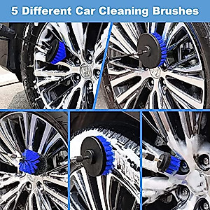 21PCS Car Detailing Brush Set, Car Detailing kit, Auto Detailing Drill Brush Set, Car Detailing Brushes, Car Wash Kit for Vehicles, Car Cleaning Tools Kit for Interior,Exterior, Wheels, Dashboard