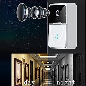 Ring Doorbell Camera Wireless with HD Video, 65° View, Electrical Equipment, Ring Video Doorbell with Night Vision,Two Way Audio,Home Security System, Rechargeable WiFi Doorbell