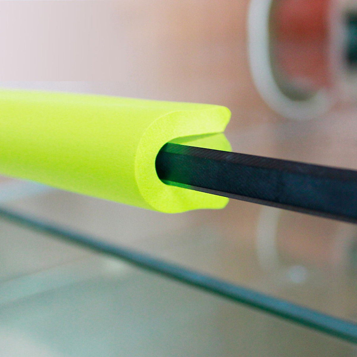 Elf Star U Shape Glass Table Edge Protectors Premium High Density Foam Baby Safety Bumper Guard 2 Meters (6.5 FT) Black