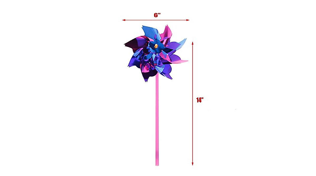 DIY Rainbow Pinwheels - 100 Pcs for Garden & Party Decor