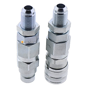 FridayParts Hydraulic Quick Connect Coupler Set Compatible for New Holland LS140 LS150 LS160 LS170 LS180 LS185 LS190 Replacement