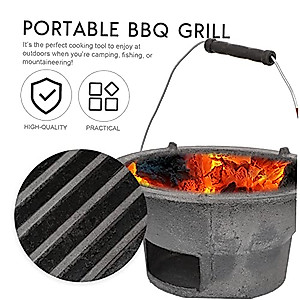 Yardenfun Outdoor Grill Portable Camping Stove Grill for Camping Japanese Dining Table Charcoal Burner Charcoal Outdoor Grills Outdoor Fire Pits Barbecue Grill Stove for Bbq Pig Iron On Foot