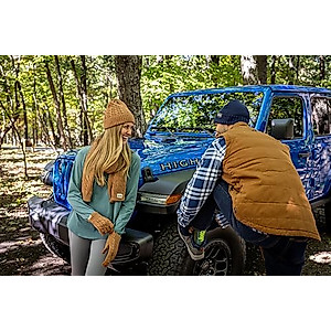 Jeep Wool Blend Logo Crew Socks-1 Pair Pack-Moisture Wicking and Breathable Mesh Zones, Gray, Men's Shoe Size 8-12