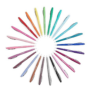 Amazon Basics Felt Tip Marker Pens - Medium Point, Black, 24-Pack