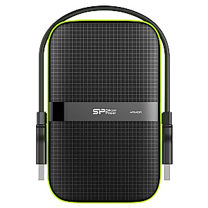 Silicon Power Black 1TB Rugged Portable External Hard Drive Armor A60, Shockproof USB 3.0 for PC, Mac, Xbox and PS4, Black