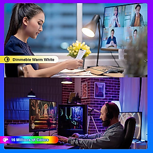 E26 Warm RGBW Color Changing RGB LED 10W 850LM with 16 Color Changing ModesBulb, Dimmabled Nursery Night Light with App for Kids and Adult, 5700k Temperature Night Lamp for Bedroom and Home Party 1PCS