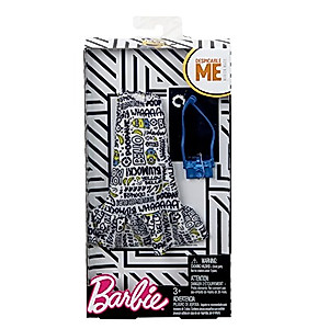 Barbie Despicable Me White Ruffle Bottom Dress