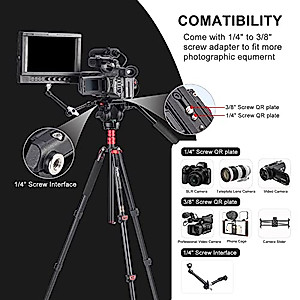 Video Tripod, Avella A154P Video Camera Tripod Monopod Aluminium Alloy 78.3 inch for Canon Nikon Sony Olympus Panasonic DSLR Camera