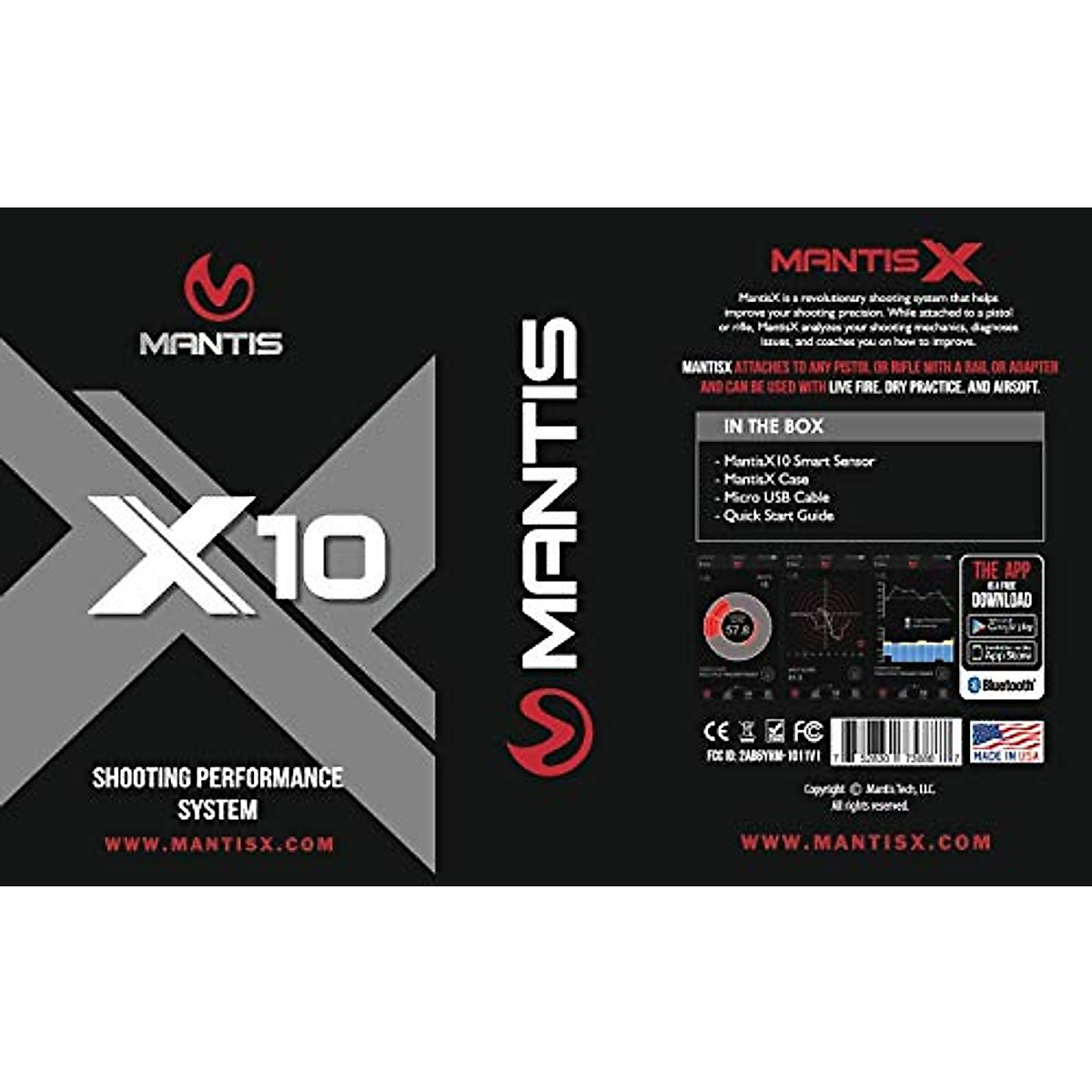 Mantis X10 Elite Shooting Performance System - Real-time Tracking, Analysis, Diagnostics, and Coaching System for Firearm Training - MantisX