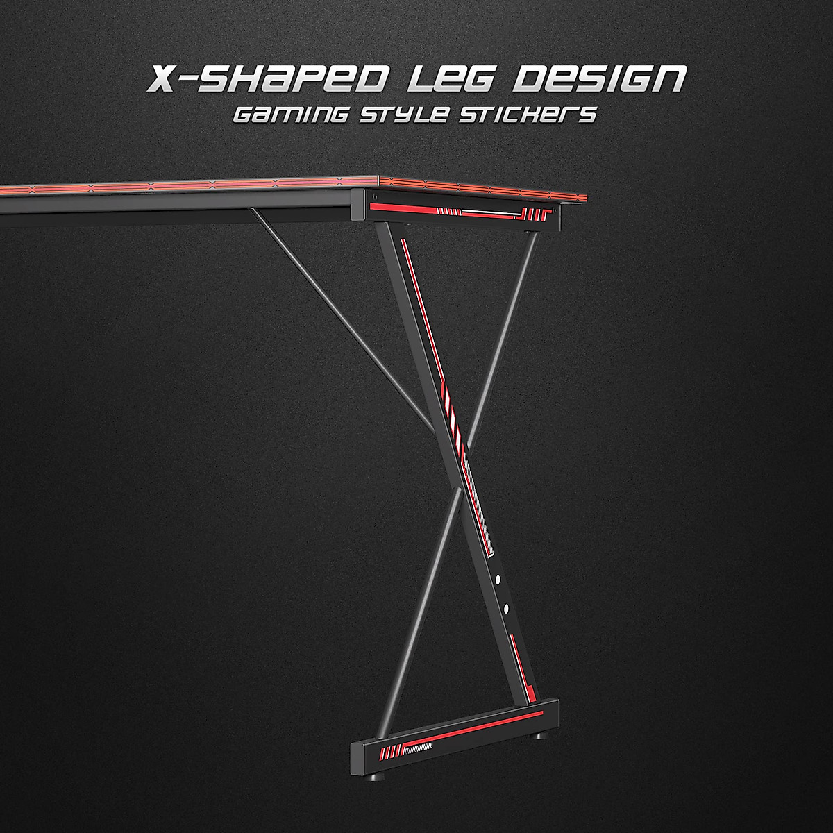 CubiCubi Gaming Desk 40 Inch PC Computer Desk, Home Office Desk Table Gamer Workstation, Simple Game Table, Gray