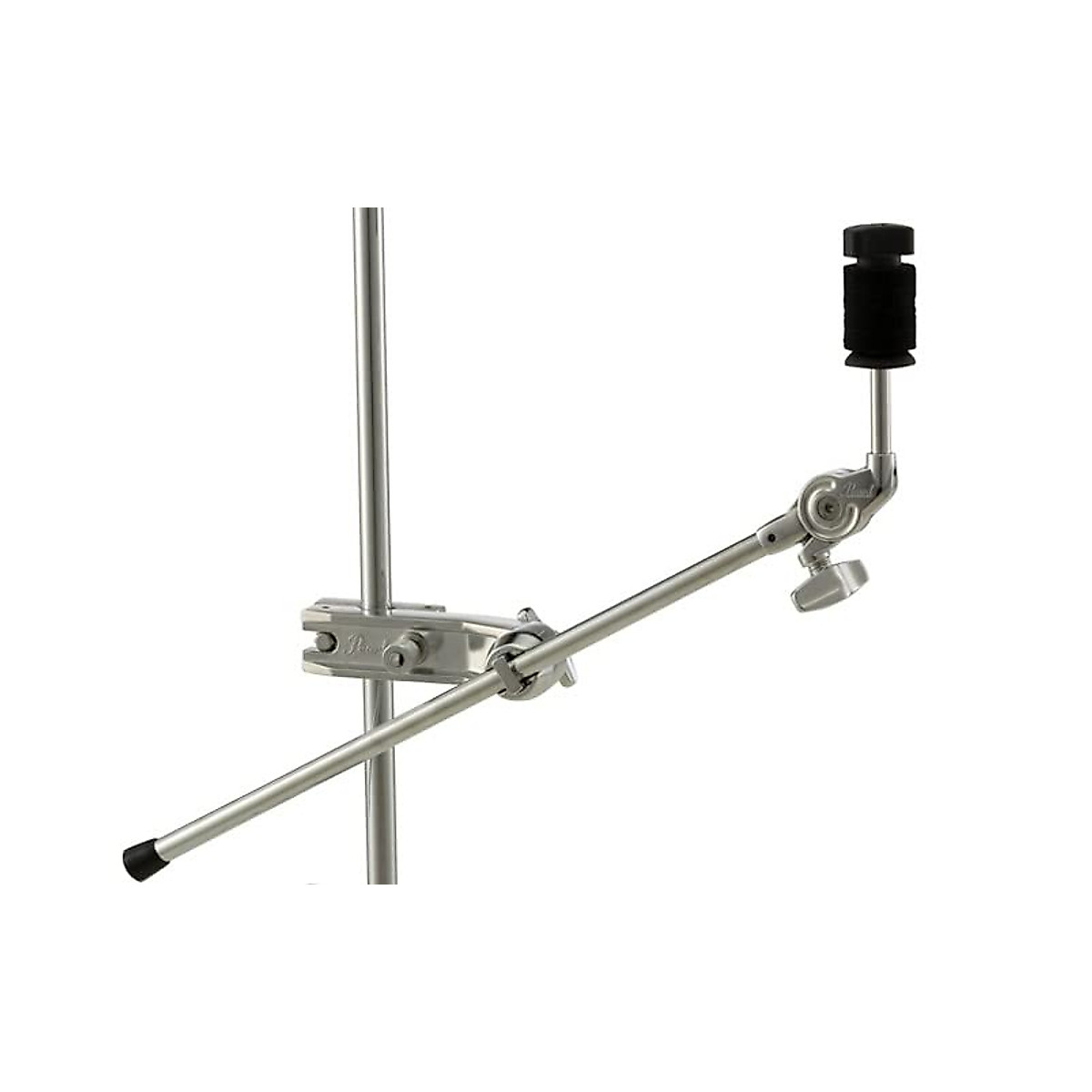 Pearl CH70 Cymbal Boom Attachment Clamp with 15" Solid Boom Arm, Multi-Angle Mounting Clamp, and UniLock Gearless Cymbal Tilter for Splash, Crash, and Effects Cymbals.