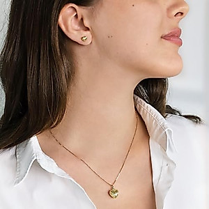 Lucchetta - Women's 14k Gold Puffed 3D Heart Pendant | Necklace 16+2" | Italian Jewelry from Italy