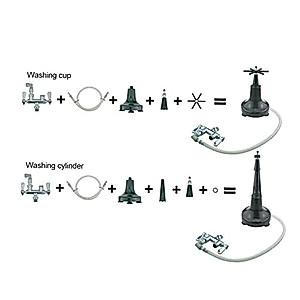 Upgrade Your Bar Supplies with our Commercial Cup Rinser Washer & Dual Temperature Faucet - Perfect Coffee Shop Equipment for Quick and Easy Cleaning