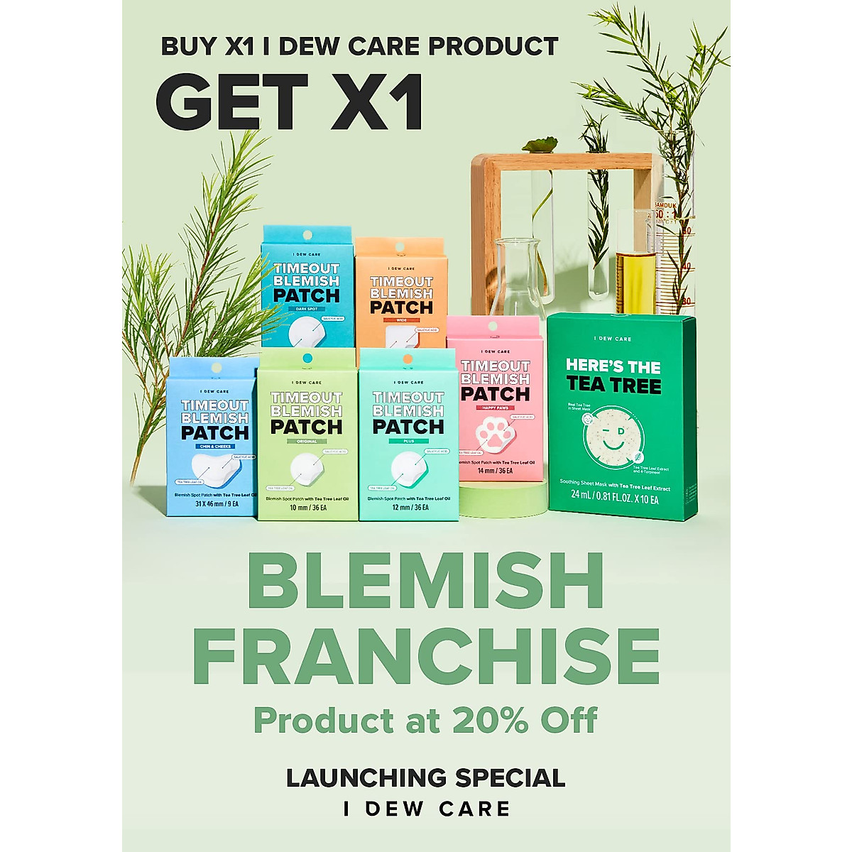 I DEW CARE Hydrocolloid Acne Pimple Patch - Timeout Blemish Chin & Chicks + Timeout Blemish Happy Paws Bundle