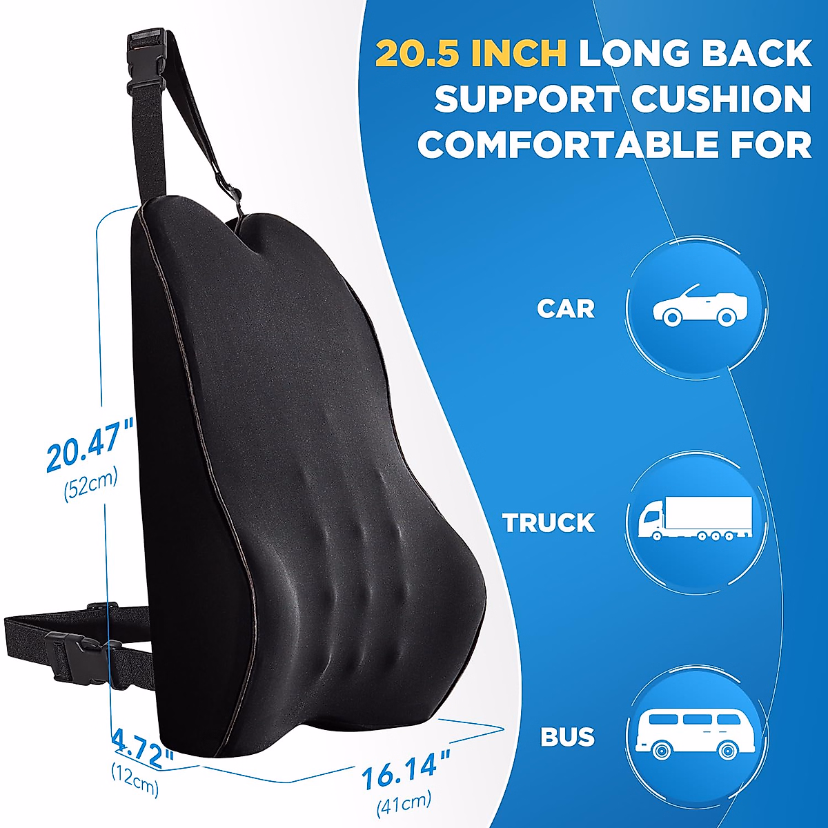 Iwacool Cooling Cervical Pillow for Neck Pain Relief and Lumbar Support Pillow for Car Seat