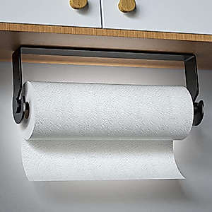 Carry360 Adhesive Paper Towel Holder Under Cabinet, Paper Towel Rack Stick On Wall for Kitchen Paper Towel Roll-304 Brush SUS Stainless Steel, No Drilling