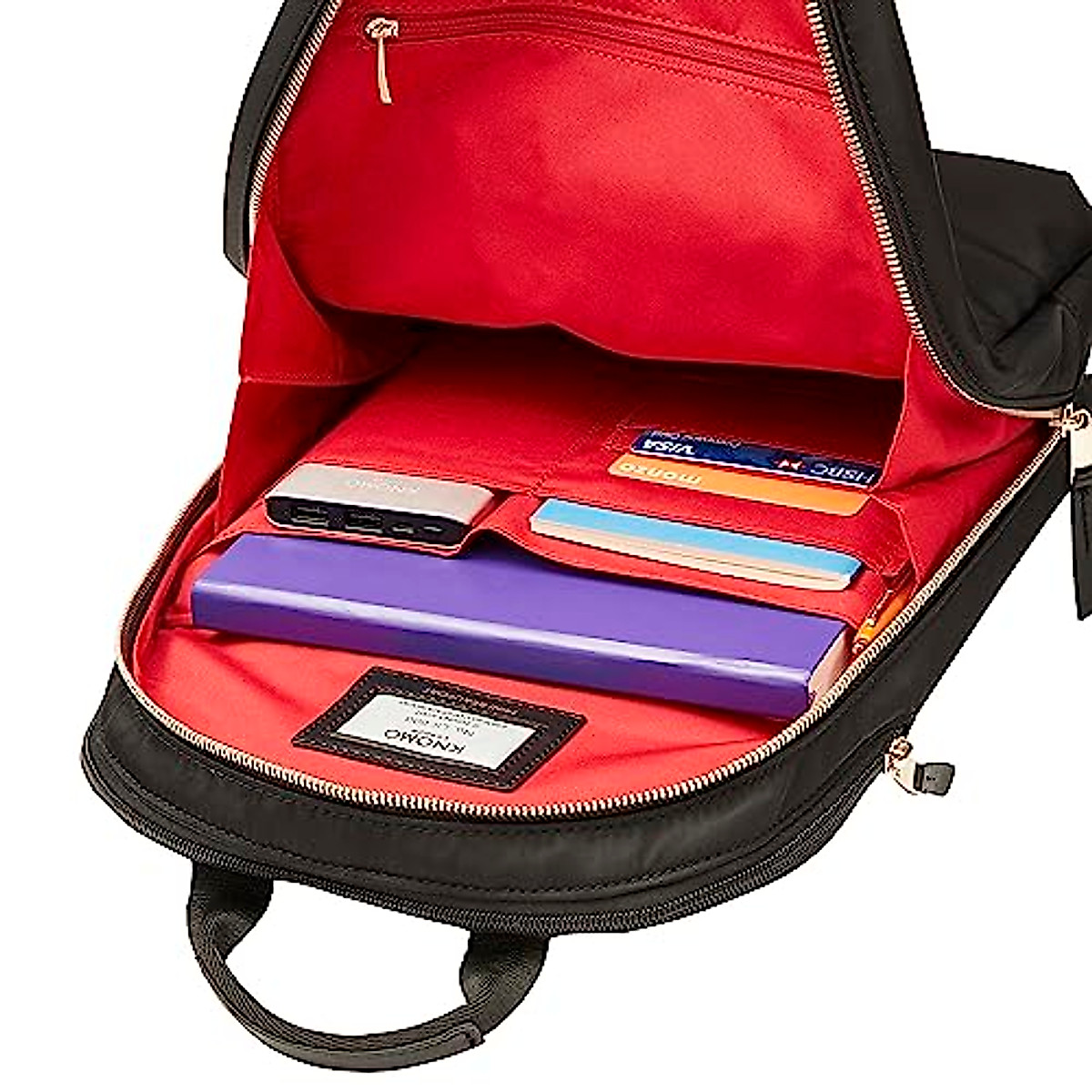 KNOMO Mini Beaufort Beauchamp M 12inch Backpack Womens for Tablet, Laptop Bag for Work, Travel Daypack Purse,Black