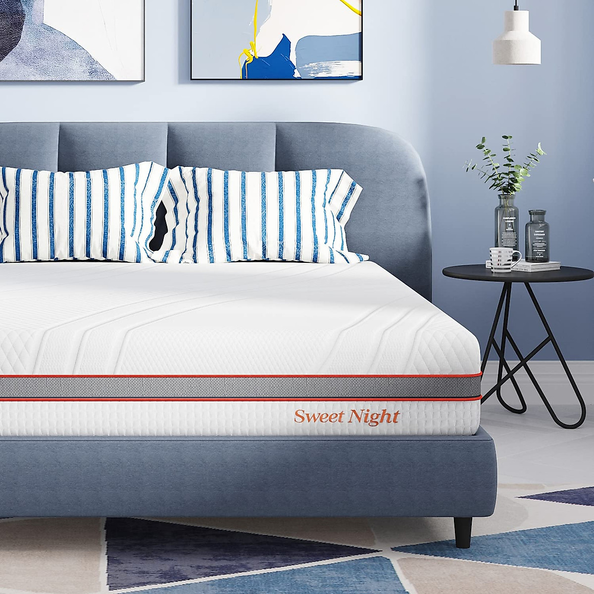 Sweetnight Full Size Mattress, 10 Inch Gel Memory Foam Mattress in a Box for Cooling Sleep, Flippable Mattress with Two Firmness Preference, Pressure Relieving, CertiPUR-US Certified