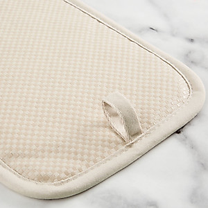 KitchenAid Gingham Pot Holder 2-Pack Set, Milkshake Tan, 7"x10"