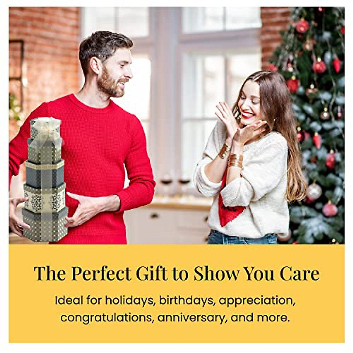 Broadway Basketeers Gourmet Food Gift Basket Tower Snack Gifts for Women, Men, Families, College – Delivery for Holidays, Appreciation, Thank You, Congratulations, Corporate, Get Well Soon Care Package