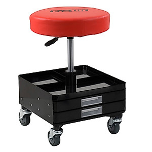 Pro-Lift C-3100 Grey Pneumatic Chair with Dual Tool Tray - 300 lb. Capacity, Pack of 1