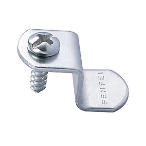 FENFEI Offset Canvas Clips with Screws, 32 Pack Heavy Duty Picture Framing Mirror Clips (1/8 inch, 1/4 inch, 3/8 inch, 1/2 inch)