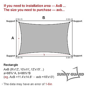 SUNNY GUARD Waterproof Sun Shade Sail 10' x 13' White Rectangle UV Block Sunshade for Backyard Yard Deck Patio Garden Outdoor Activities and Facility