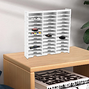 36 Slots Ink Pad Printing Storage Holder DIY Storage Box Large Capacity Items Plastic Racks Handmade Supplies Storage Shelf Printing Pad Storage Shelf for Home Office Crafts School Supplies, White