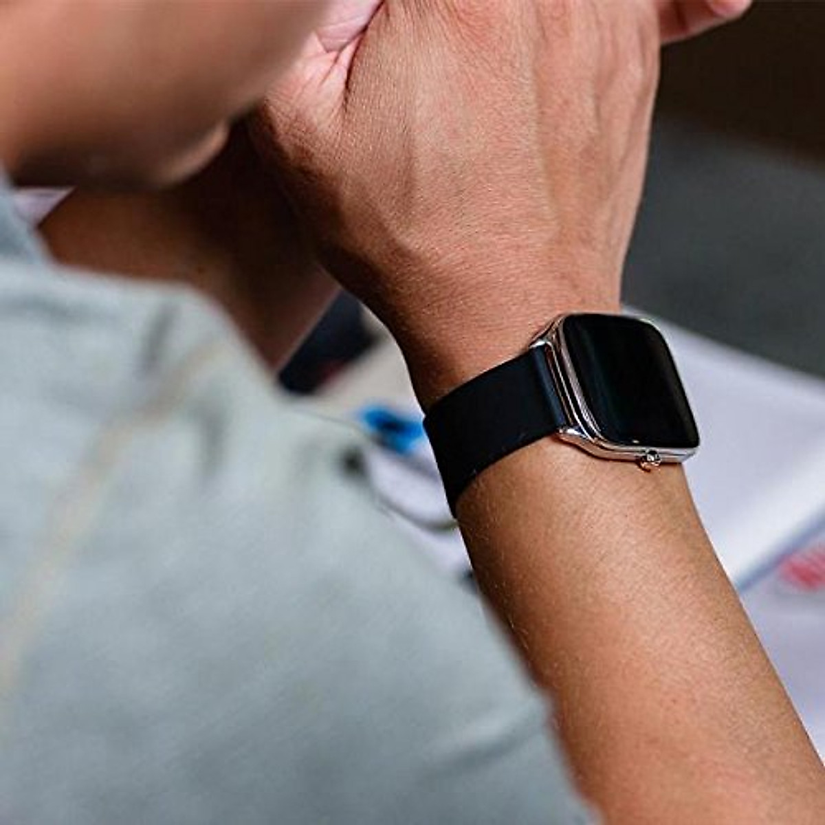 BARTON WATCH BANDS 24mm Black Soft Silicone Quick Release Straps