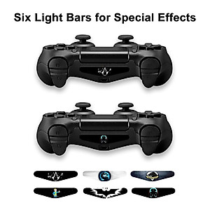 Vinyl Decal Skins for PS4 Console and Controllers- Protective Stickers Cover for PS4 Playstation 4 Console & Two Controllers Accessories -Black