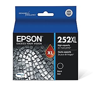 EPSON T252 DURABrite Ultra Ink High Capacity Black Cartridge (T252XL120-S) for select Epson WorkForce Printers