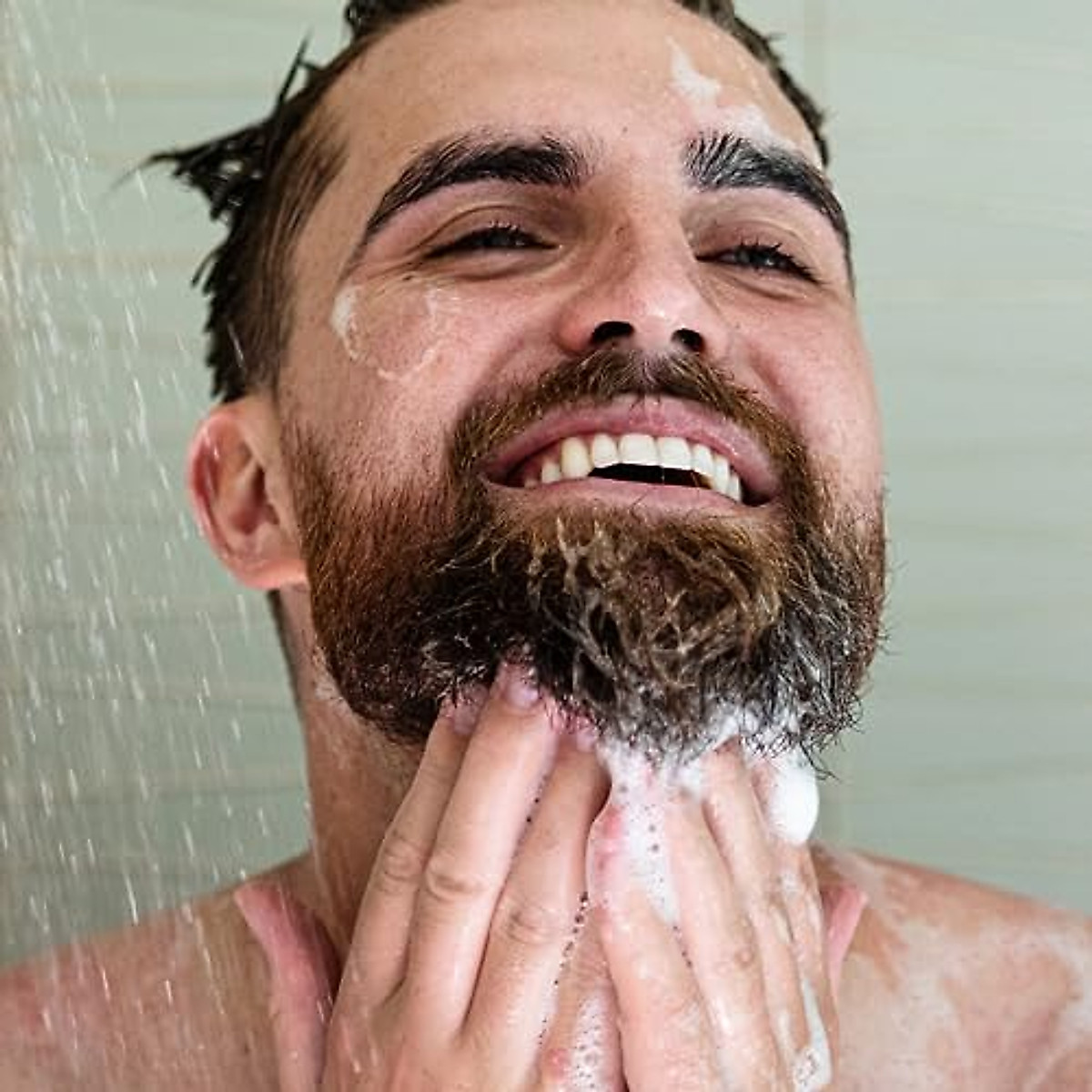 Every Man Jack Beard Wash - Cleanse, Soften, and Hydrate for a Healthier Beard - Light Sea Salt Scent - Made w/Naturally Derived Ingredients like Aloe Vera and Coconut - 6.7oz