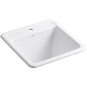 KOHLER 19022-1-0 Park Falls Utility Sink, 22" X 14" X 11", White